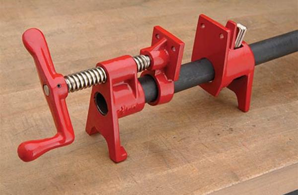 Cast Iron Pipe Clamp Set On Stand — WoodWorld of Texas