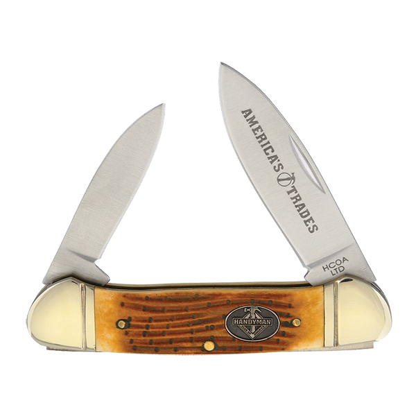 American Trade Handyman Canoe Bone Handle - Stainless Steel — WoodWorld ...