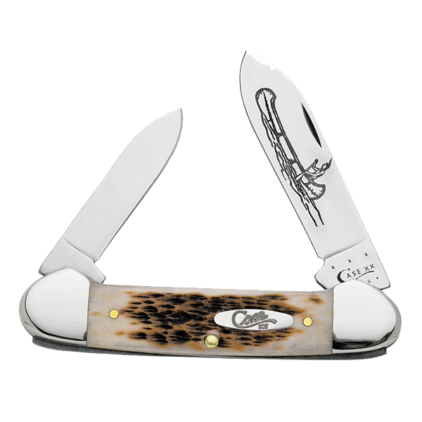 Case Cutlery Canoe with Amber Bone — WoodWorld of Texas