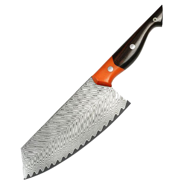 Koi Cleaver/Bunka VG10 Wave pattern Damascus - Not For Bone — WoodWorld ...