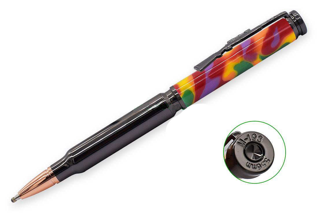 Full Cartridge Bullet Pen - .30 Cal - Twist - Rifle Clip - Gun Metal ...