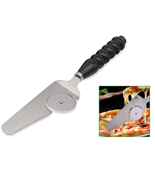 Pizza Cutter / Server Kit - Stainless Steel — WoodWorld of Texas
