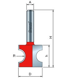 Freud Half Round Router (Bull Nose) Bits — WoodWorld of Texas