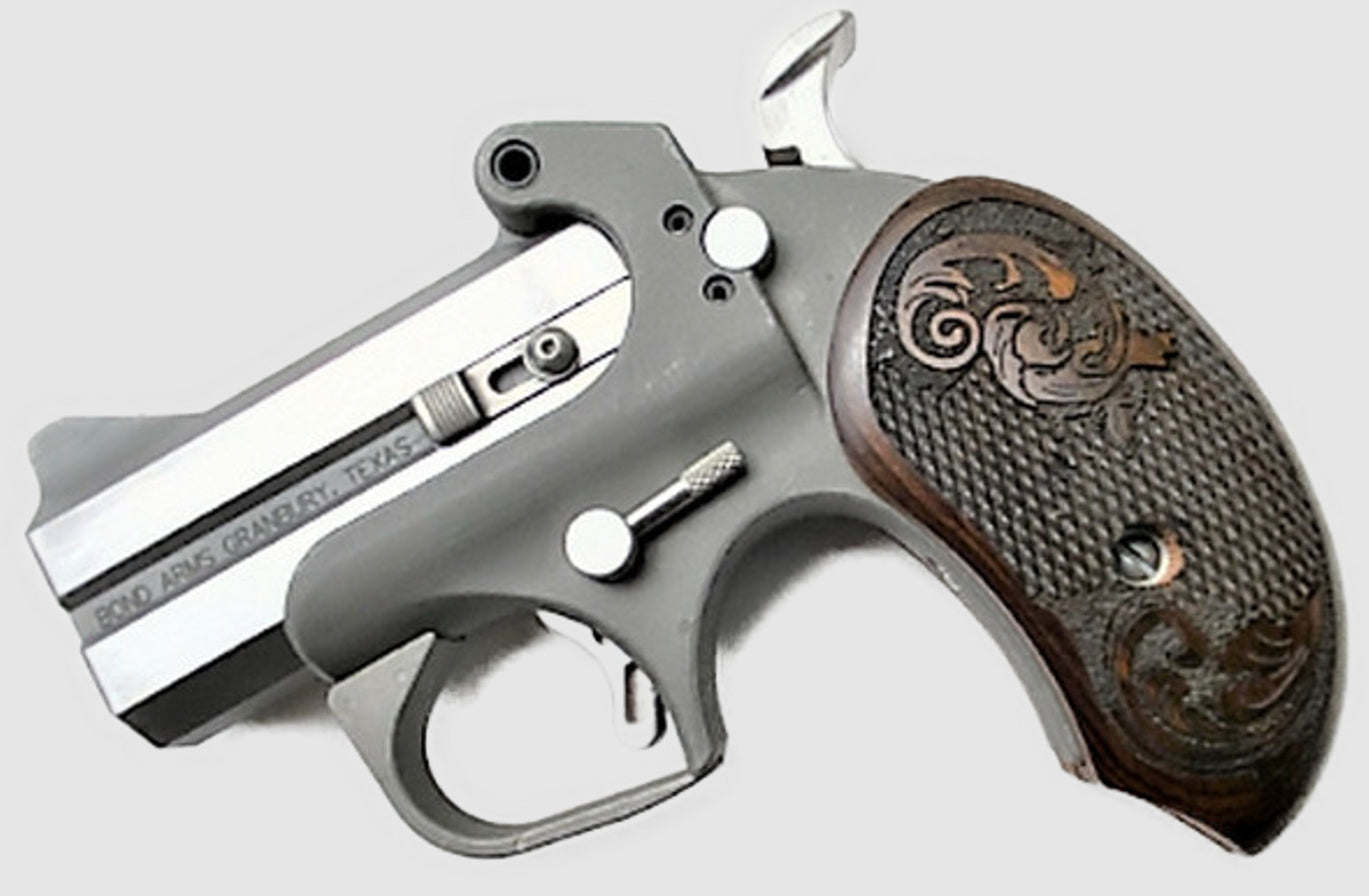 *Bond Arms Derringer XL Grips Laminated Rosewood Checkered and Engrave ...